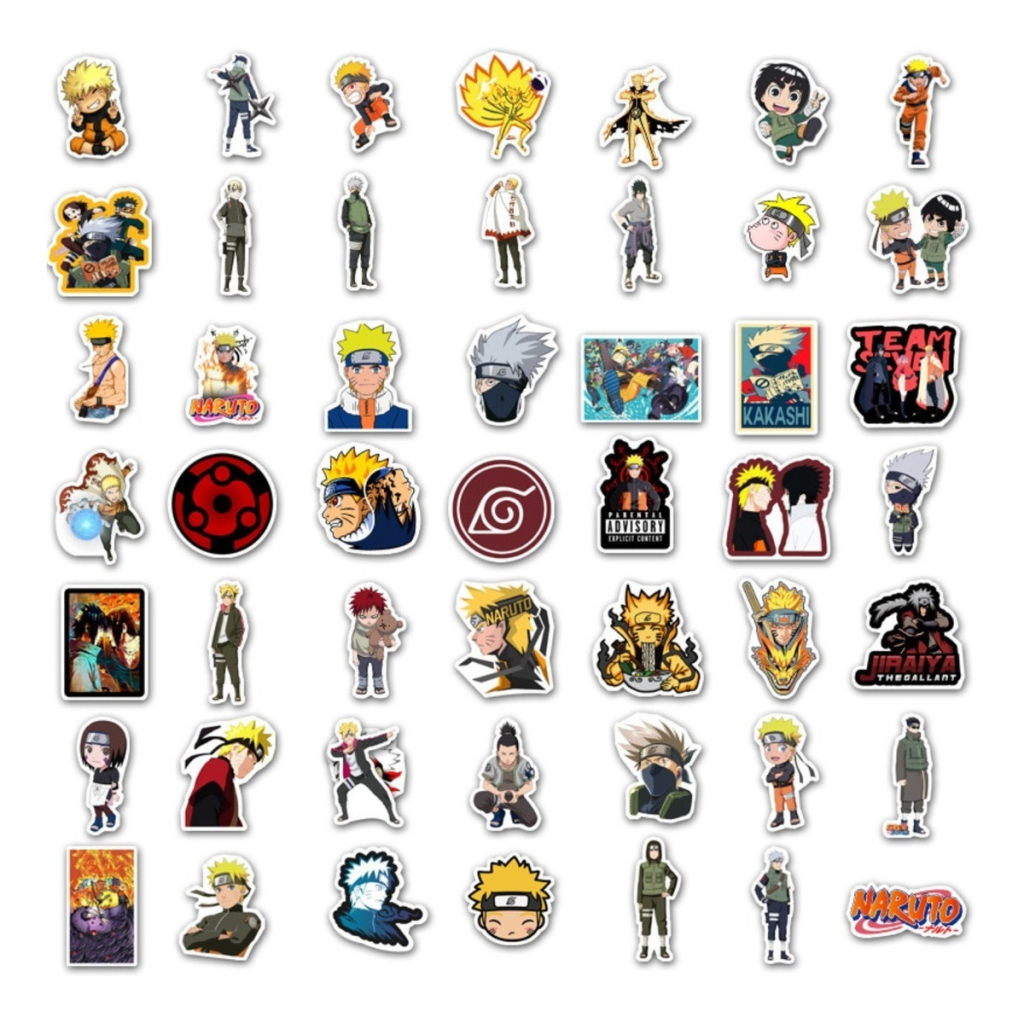 Set De 100 Pegotines Stickers De Naruto Anime Manga Vinilico - Iluminarás