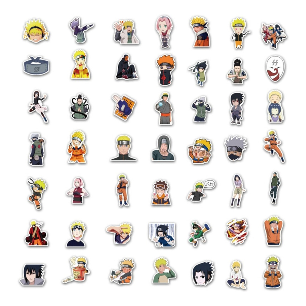 Set De 100 Pegotines Stickers De Naruto Anime Manga Vinilico - Iluminarás