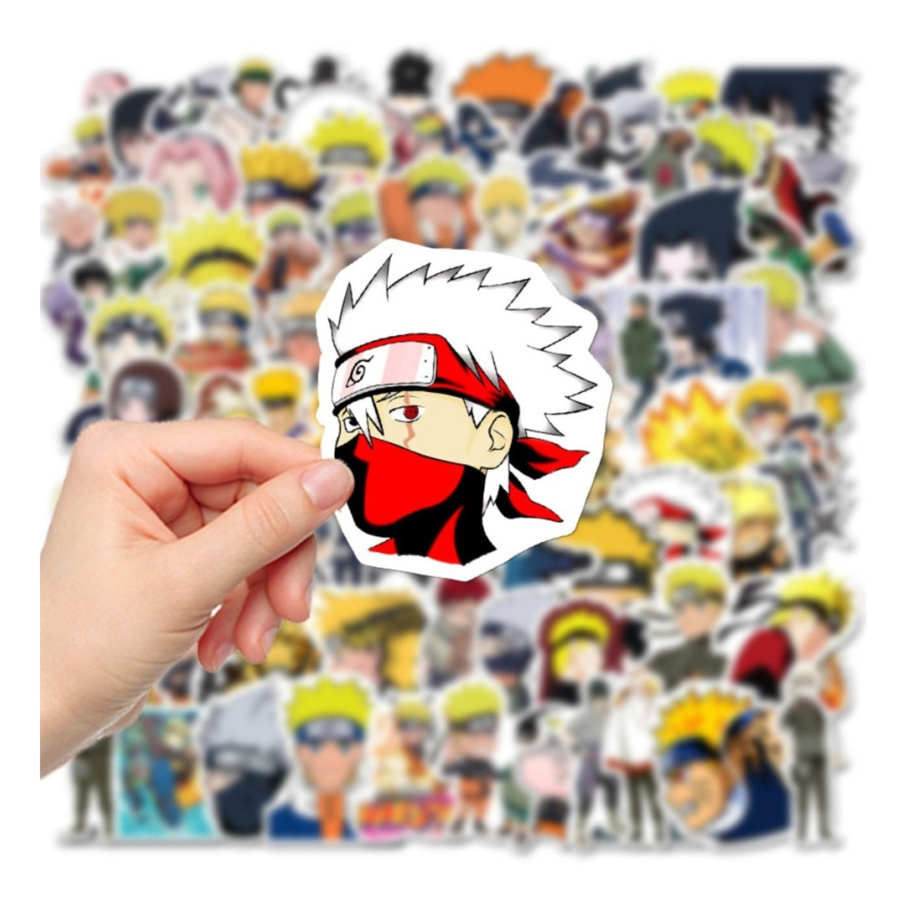 Set De 100 Pegotines Stickers De Naruto Anime Manga Vinilico - Iluminarás