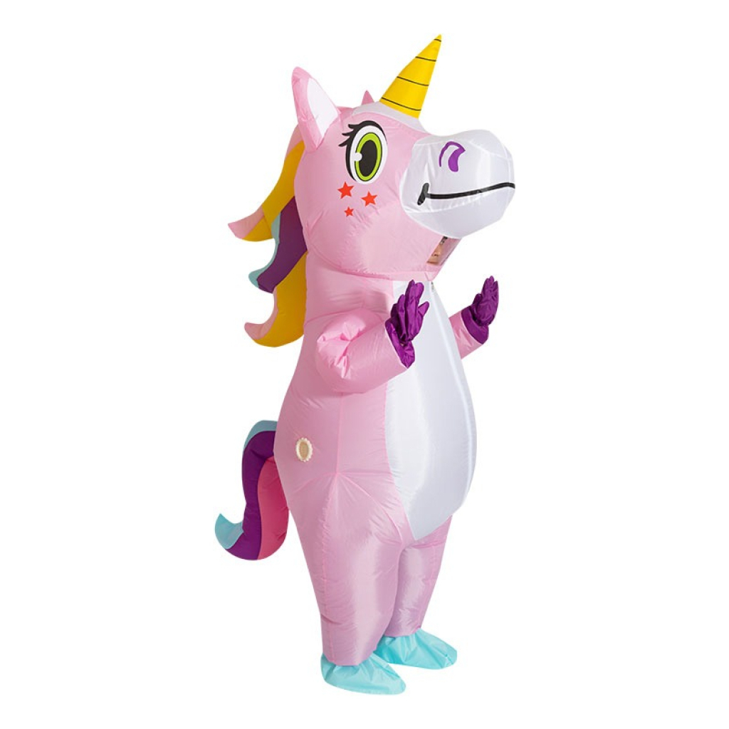 Disfraz Inflable Unicornio De Adulto 144 Cm + Inflador - Iluminarás