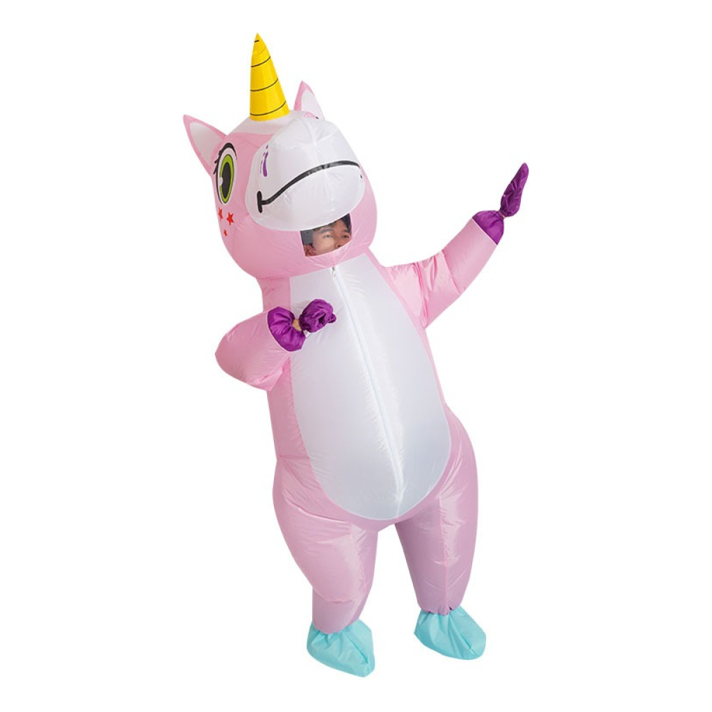 Disfraz Inflable Unicornio De Adulto 144 Cm + Inflador - Iluminarás